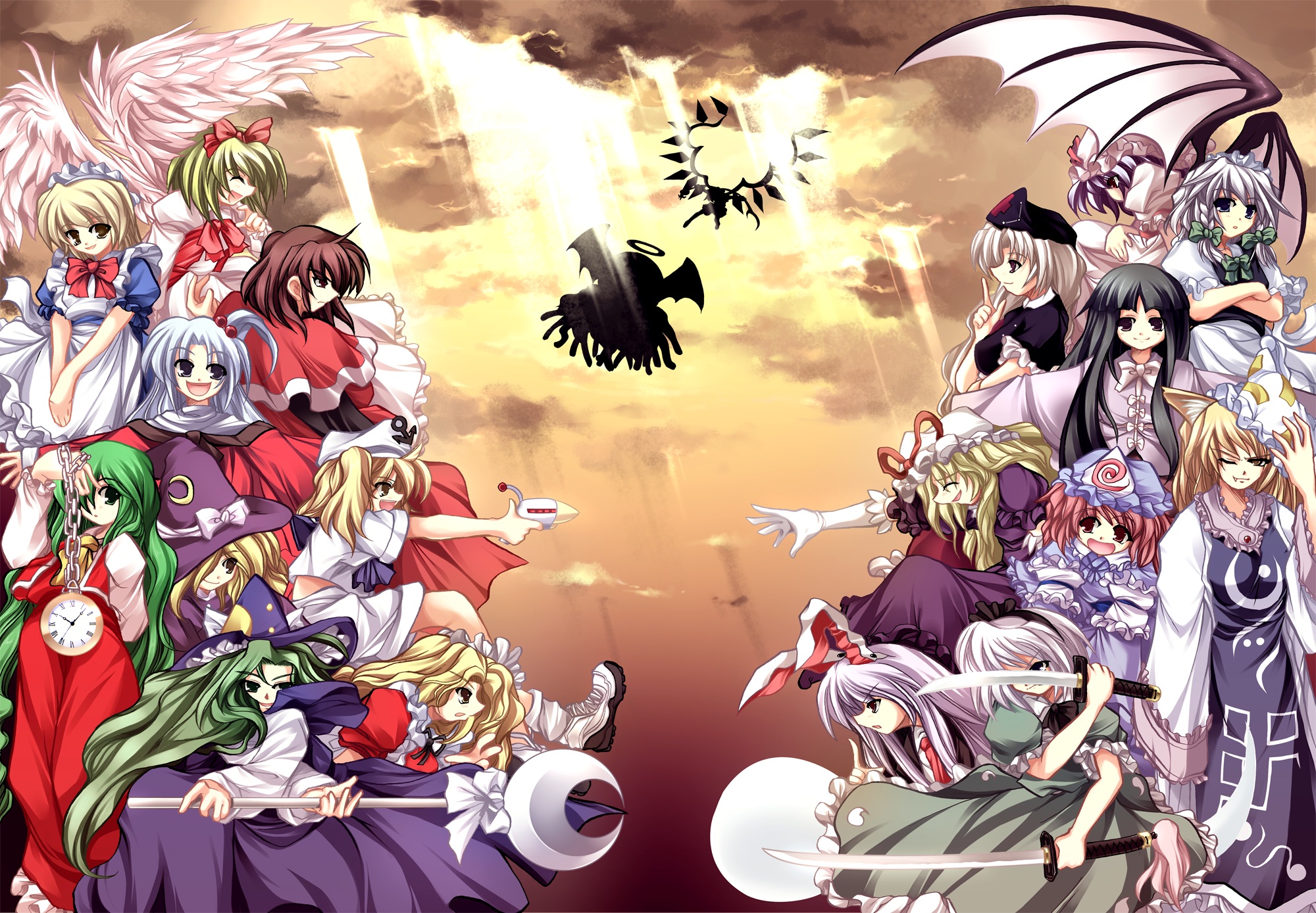 touhou classic kirisame marisa evil eye sigma flandre scarlet gengetsu houraisan kaguya izayoi ...